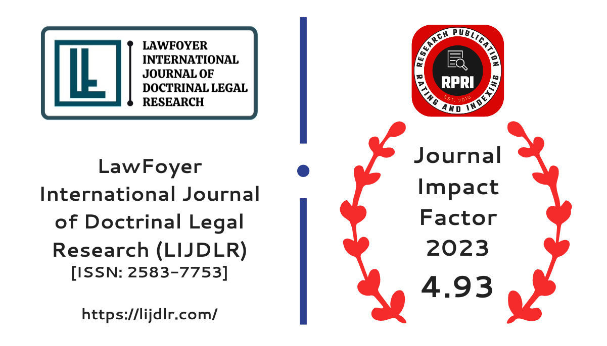 LIJDLR - LawFoyer International Journal of Doctrinal Legal Research ...
